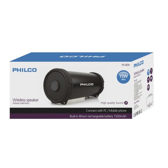 PARLANTE PORTATIL WIRELESS-USB P295 BLACK - Philco Chile