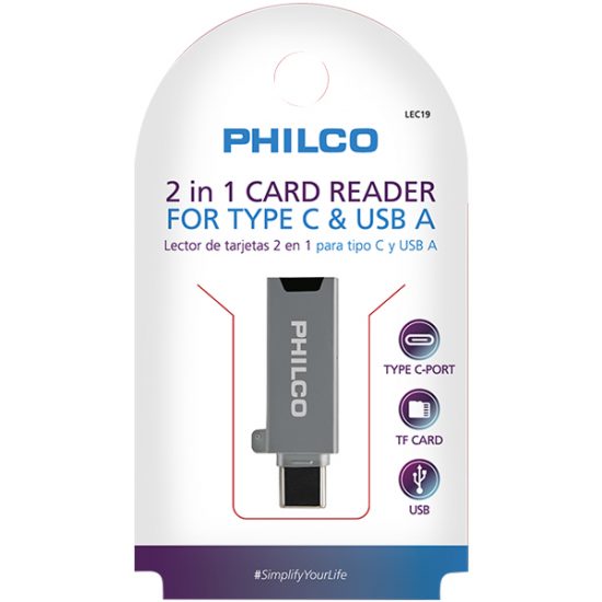 LECTOR DE MEMORIA MICRO SD CONEXIÓN C Y USB - Philco Chile